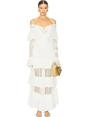 Alexis Carmen Crochet Knit Dress - Ivory