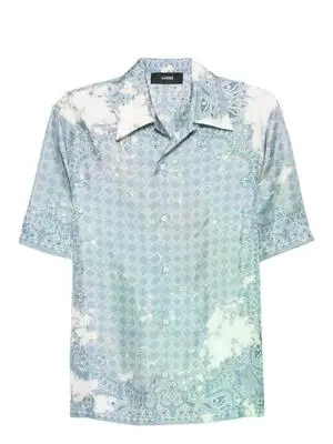 Amiri Paisley-patterned Silk Shirt - Blue