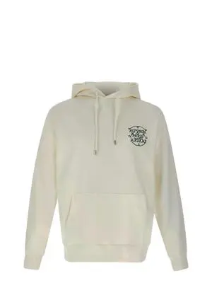 Drole De Monsieur Embroidered Cotton Hoodie - Neutrals