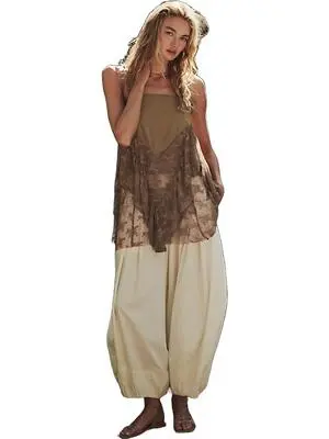 Free People Intimately Sunday Candy Lace Ruffle Slip Dress Leafless Tree
