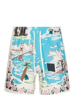 Amiri California Hawaiian Swimtrunks Multicolor