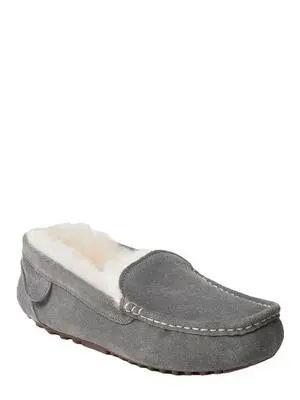 DEARFOAMS Fireside Genuine Shearling Moccasin Slipper - Dusty Pink