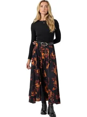 SAINT + SOFIA Renee Contrast A-line Dress - Autumn Floral
