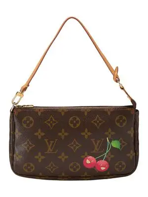 LOUIS VUITTON Takashi Murakami Monogram Cerises Pochette Accessoires - Brown