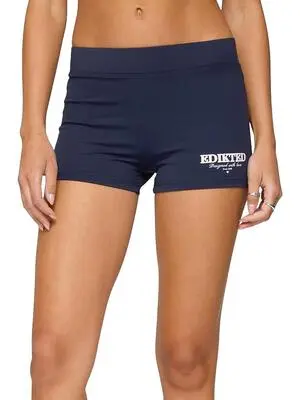 EDIKTED Biker Shorts - Navy