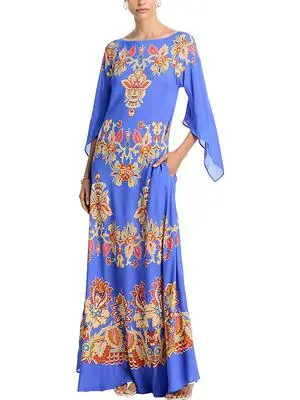 Etro Printed Kaftan Dress - Printed Azure Base