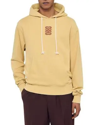 Sandro Oversized Patch Hoodie - Orcher Yellow