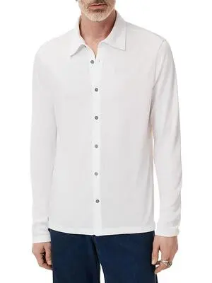 John Varvatos Caserta Regular Fit Button Front Shirt - White