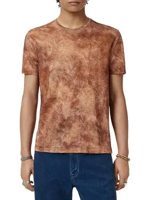 John Varvatos Campana Regular Fit Linen Tee - Camel