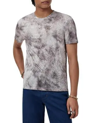 John Varvatos Campana Regular Fit Linen Tee - Seal Gray
