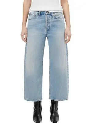 AGOLDE Arc Mid-rise Cropped Wide Leg Jeans - Orten