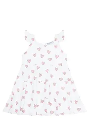 NELLAPIMA Heart Print Ruffle Dress - Pink