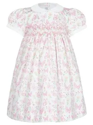 NELLAPIMA Butterflies Print Smocked Dress - Pink