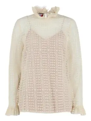 Gucci Lovelight Lace Blouse - White