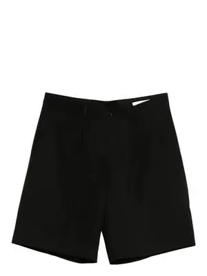 BE ABLE Pleated Cotton Shorts - Black