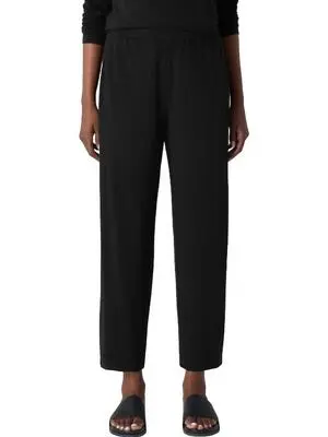 Eileen Fisher Jersey Ankle Lantern Pants - Black