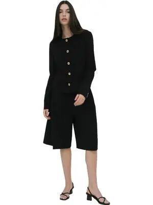 Rosetta Getty Tailored Crewneck Jacket - Black