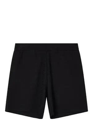Emporio Armani Lyocell-blend Jacquard Jersey Bermuda Shorts - Black
