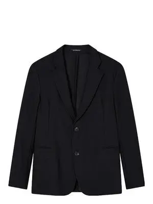 Emporio Armani Technical Jersey Jacket - Black
