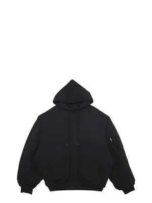 Balenciaga Padded Bomber Hoodie - Black