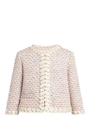 Valentino Garavani Boxy Crystal-embellished Tweed Jacket - Multi