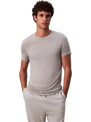 Calvin Klein Ultra Soft Modal Crewneck Sleep T-shirt - Grey Heather