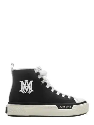 Amiri M.A. Logo Court High-Top Sneakers Black/white