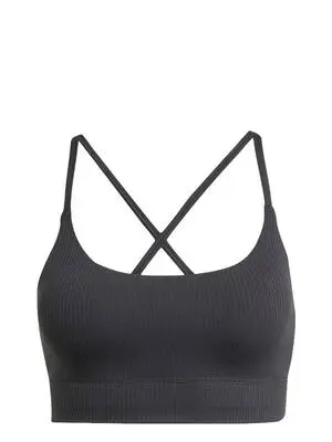 Adidas All Me Light Support Rib Bra Long Line Bra - Black