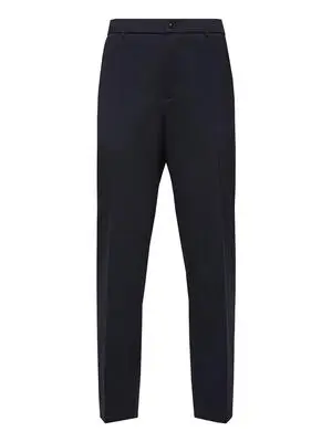 Moncler Wool Blend Gabardine Tailored Pants - Blue
