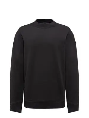 Moncler Logo Patch Cotton Sweatshirt - Black