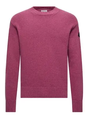 Moncler Wool And Cashmere Crew Neck Sweater - Pink