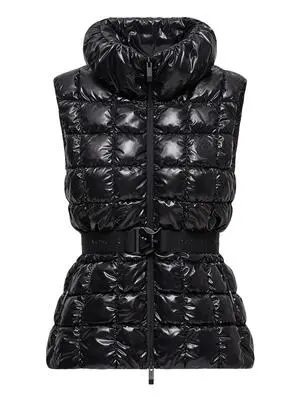 Moncler Emilion Square-quilted Down Vest - Black