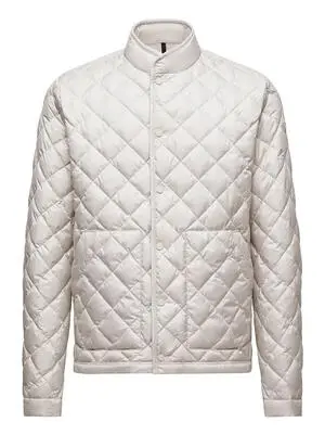 Moncler Oise Diamond-quilted Short Down Jacket - Beige