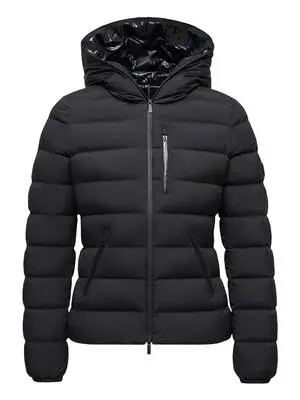 Moncler Herbe Hooded Short Down Jacket - Black