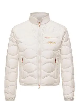 Moncler Tegea Wave-quilted Short Down Jacket - White
