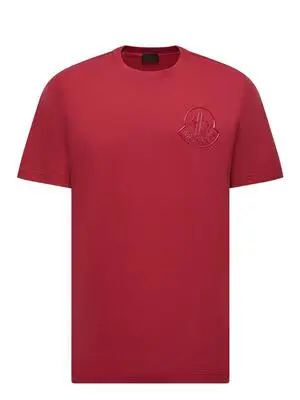 Moncler Moncler Three-dimensional Logo Cotton T-shirt Red