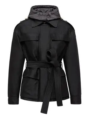 Moncler Essalois Hooded Down Field Jacket - Black