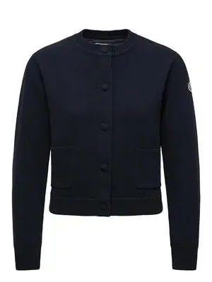 Moncler Padded Wool Cardigan - Blue