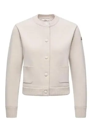 Moncler Padded Wool Cardigan - White
