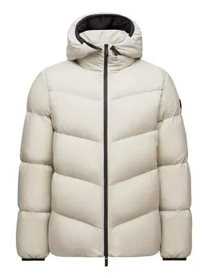 Moncler Forez Hooded Short Down Jacket Beige