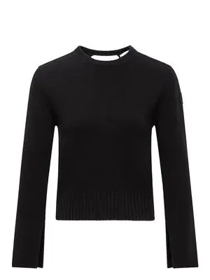 Moncler Wool And Cashmere Heavy Knit Sweater - Black