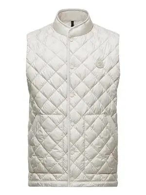 Moncler Lycope Diamond-quilted Down Vest - Grey