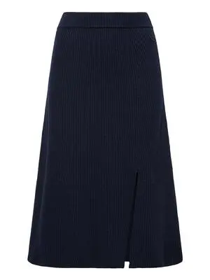 Moncler Wool And Cashmere Midi Skirt - Blue