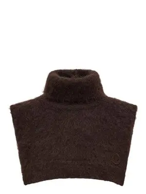 Moncler Mohair And Wool-blend Bib - Brown