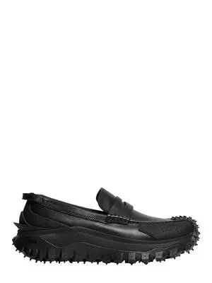 Moncler Trailgrip Leather Loafers - Black