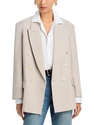 Victoria Beckham Relaxed Double Breasted Blazer - Pumice