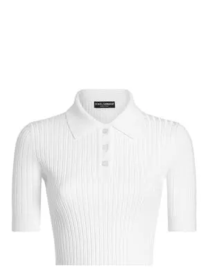 Dolce & Gabbana Viscose Polo - White