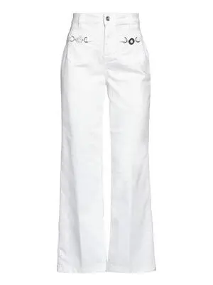 LIU •JO Wide-leg Twill Pants - White