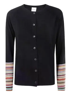 Paul Smith Striped-cuff Cardigan - Black