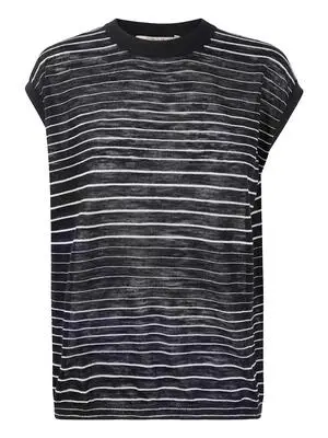 NUUR Striped Linen Top